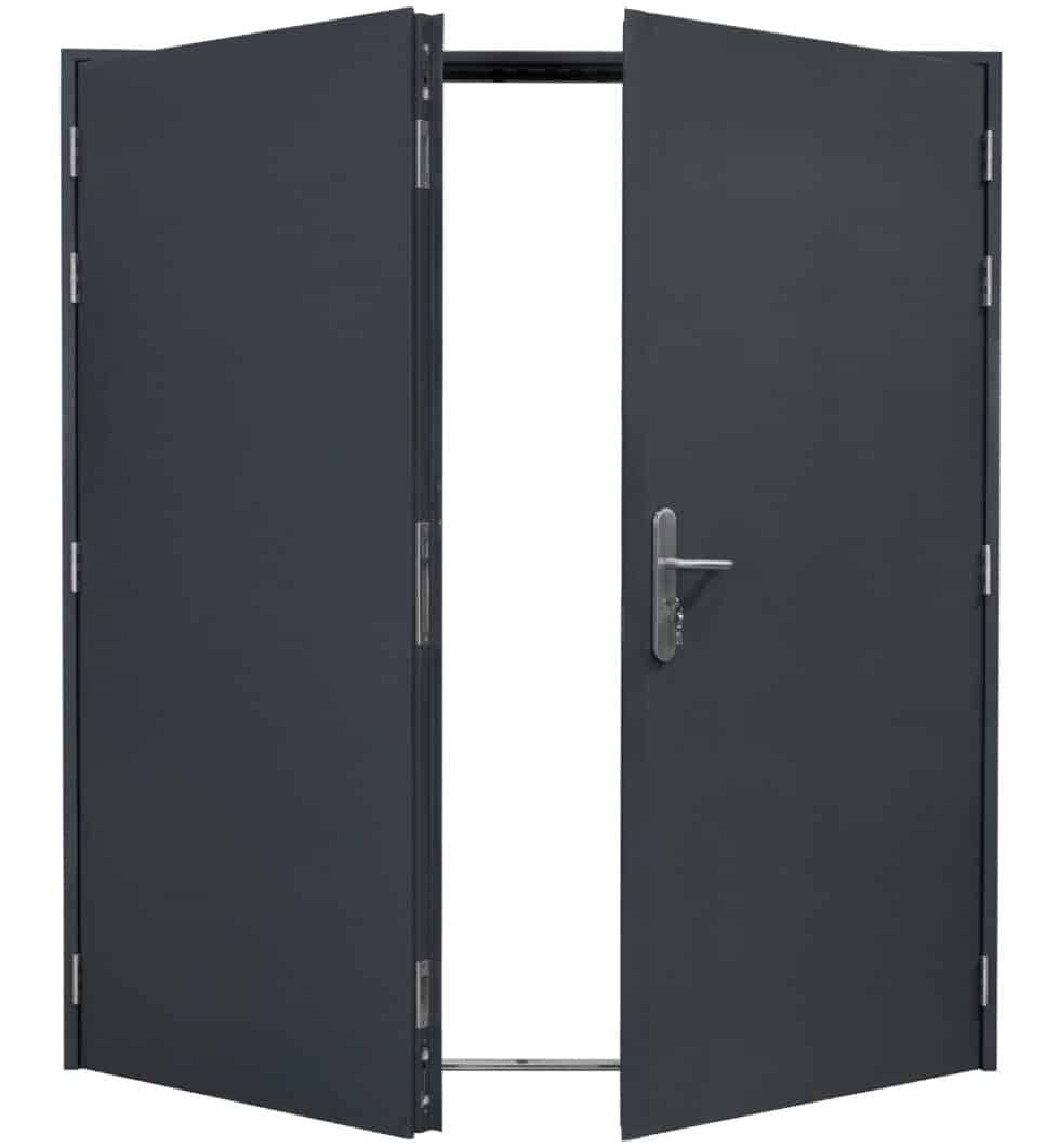 Double steel security door (10-point-locking) - Kirncroft Security Doors