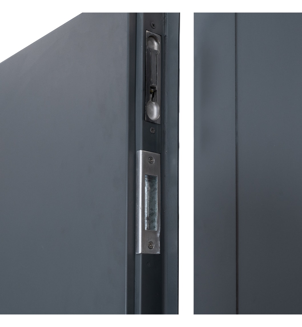Double steel security door (10-point-locking) - Kirncroft Security Doors